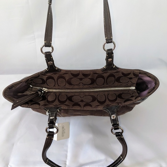 Coach | Bags | Coach Signature Jacquard Canvas Purse Bag F5146 | Poshmark